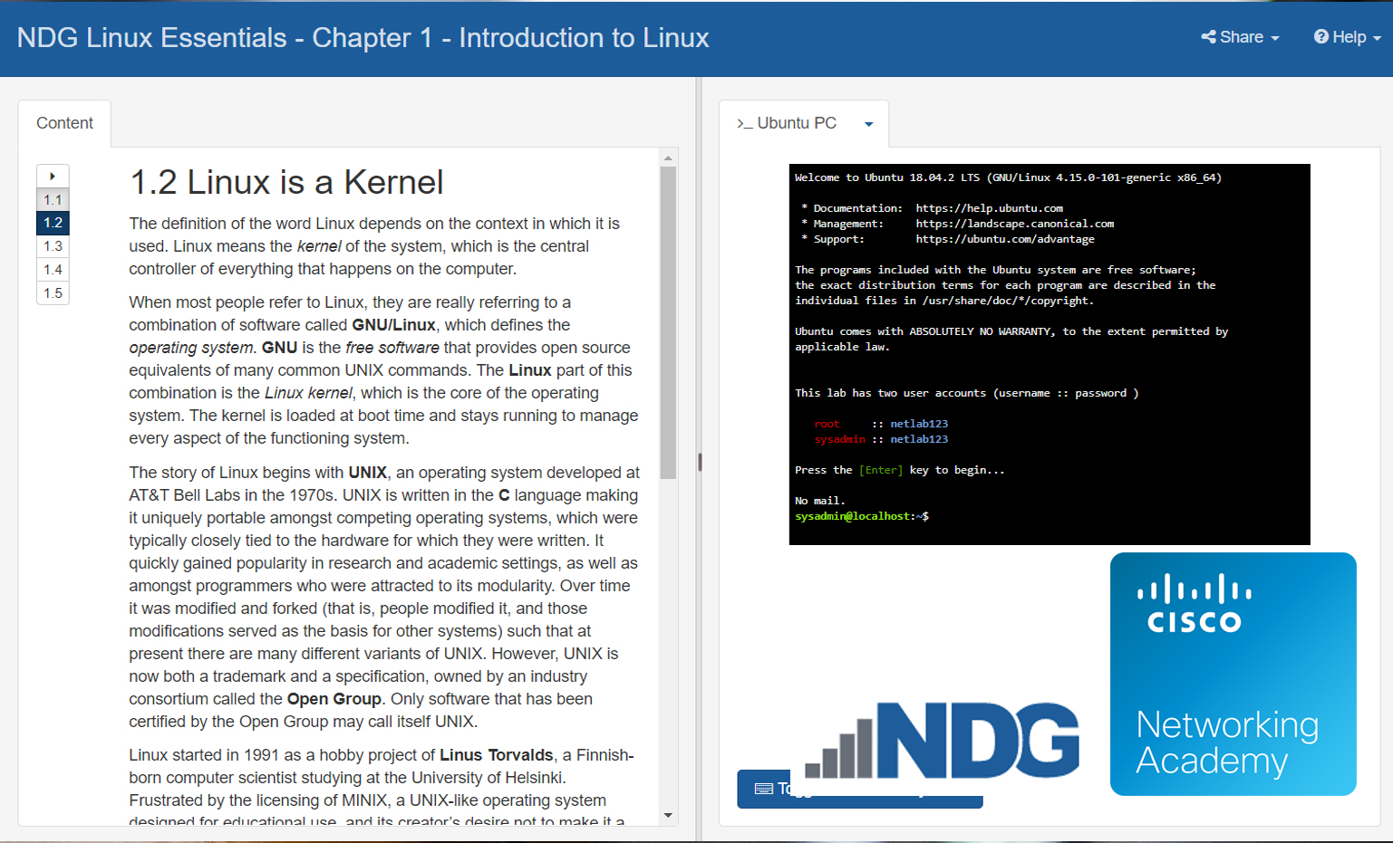 Corso NDG Linux Essentials ICTLS Corso NDG Linux Essentials ICTLS